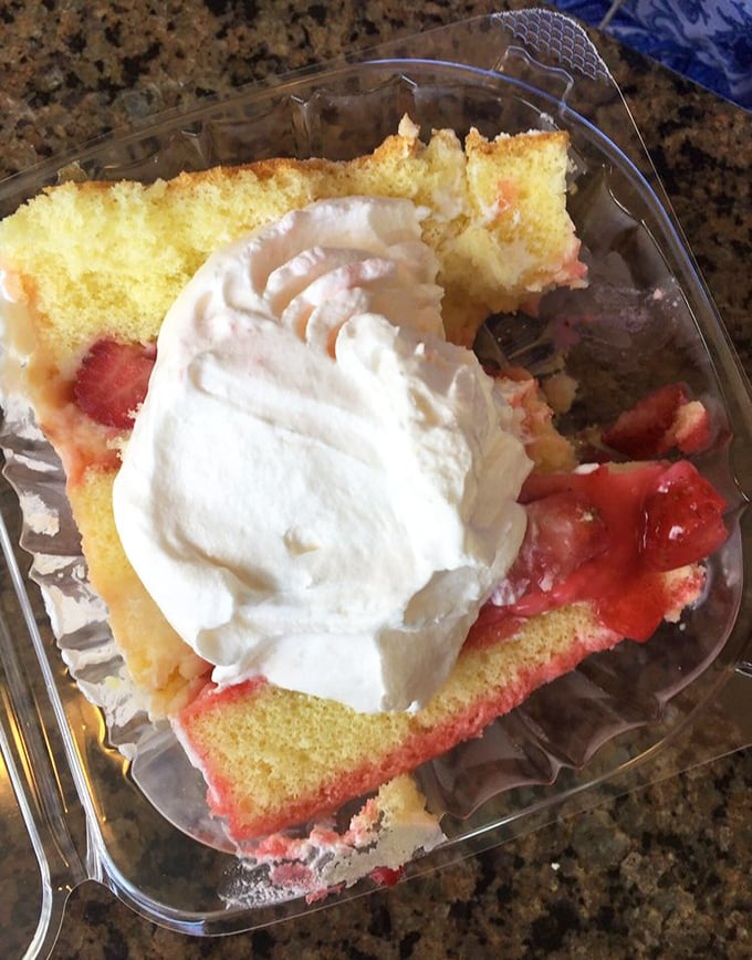Behold the cassata cake in its natural habitat&mdash;yellow sponge, sweet ricotta, fresh strawberries, and whipped cream. Resistance is futile, just surrender already.