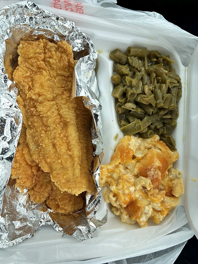 Golden, crispy catfish that makes you close your eyes involuntarily with the first bite. This isn't just fried fish&mdash;it's edible poetry with a cornmeal crust.