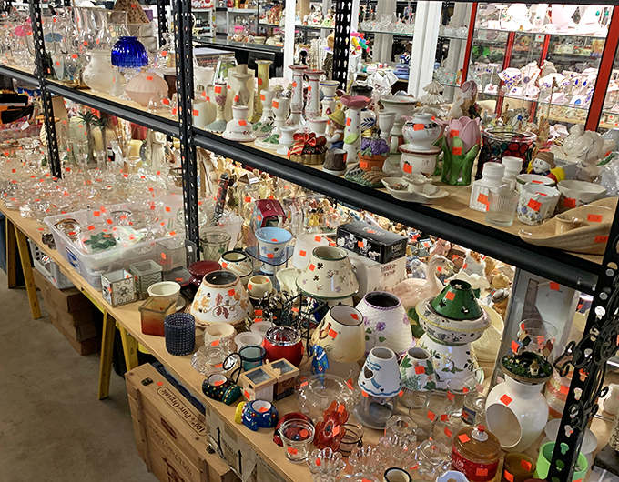 Glassware galore! Each delicate piece whispers stories of dinner parties past, just waiting for your table to write the next chapter.