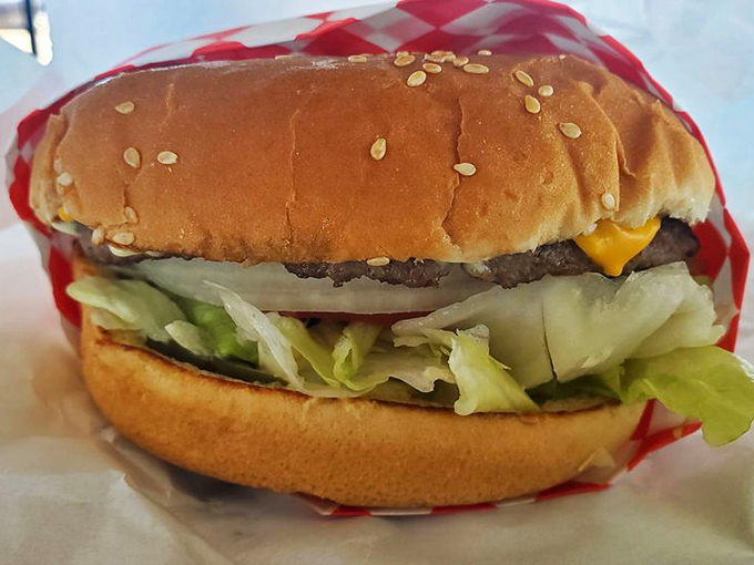 Classic cheeseburger perfection doesn't need reinvention. Fresh lettuce, melty cheese, and a proper bun &ndash; some traditions are worth preserving.