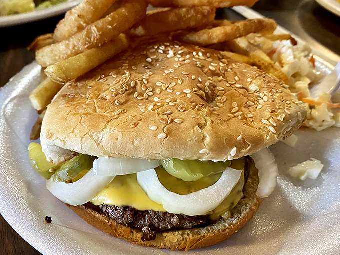 The classic cheeseburger arrives like an old friend who's aged well&mdash;familiar, reliable, and still capable of making you forget your troubles with one perfect bite.