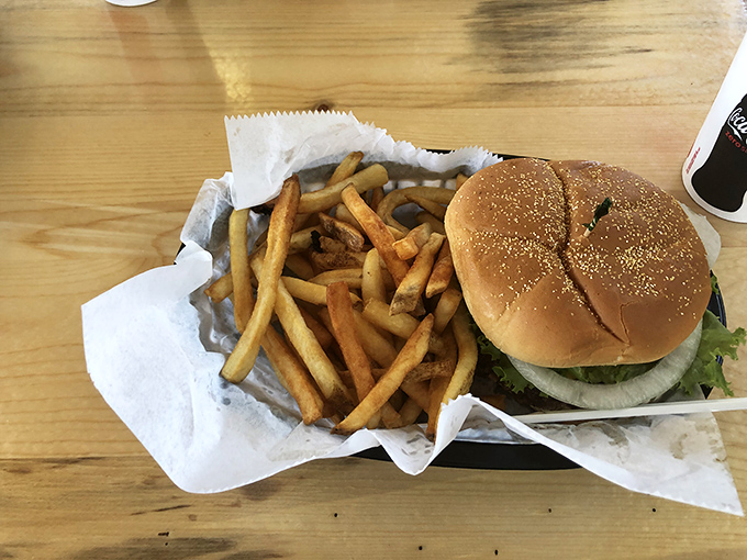 A cheeseburger and fries that understand their assignment: be delicious, be generous, and don't apologize for either.