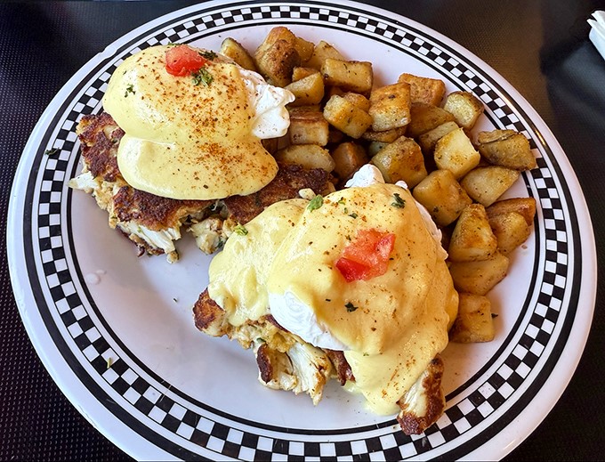 Eggs Benedict gets the Chesapeake treatment here&mdash;a masterpiece of hollandaise-draped perfection that makes ordinary breakfast seem like a missed opportunity.