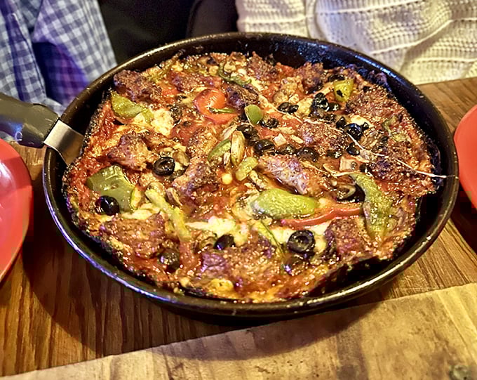 Behold the holy grail of pizza engineering: that blackened perimeter isn't a mistake&mdash;it's caramelized cheese perfection that changes everything you thought you knew.
