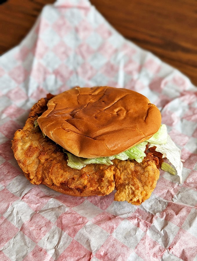 This chicken sandwich isn't trying to start a fast-food war; it's quietly winning the peace with crispy perfection.