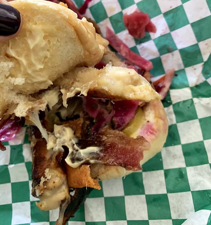 Behold the sandwich worth crossing state lines for! This masterpiece of melty pimento cheese and chicken has ruined all other sandwiches for me.