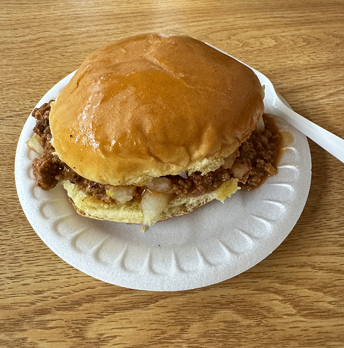 This isn't just a sandwich; it's a masterclass in comfort food engineering&mdash;a perfect ratio of meat to bun with chili that means business.