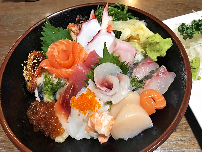 Behold the chirashi &ndash; a painter's palette of fresh fish where each bite offers a different brushstroke of flavor.