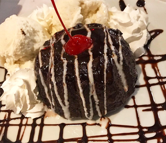 The chocolate lava cake doesn't just ooze&mdash;it performs a molten magic show on your plate. That cherry on top is basically taking a victory lap.