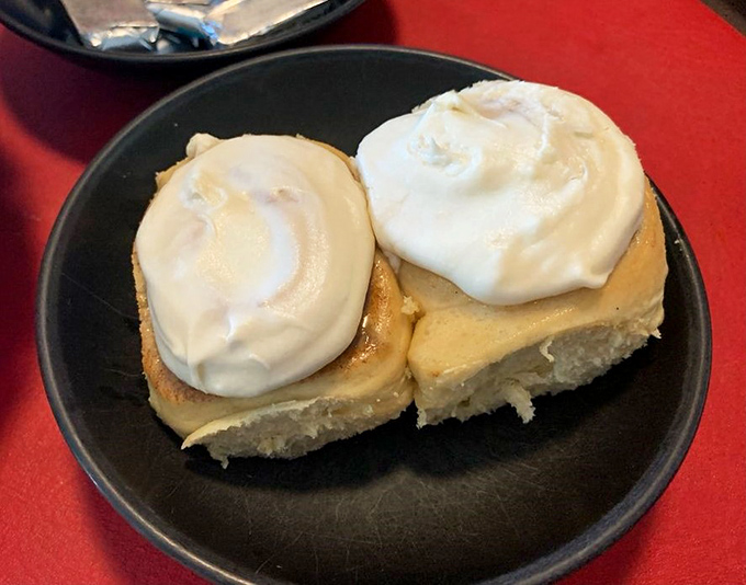 These cinnamon rolls aren't just dessert; they're a religious experience with frosting. The kind of sweet indulgence that makes you temporarily forget about concepts like "moderation" or "sharing."