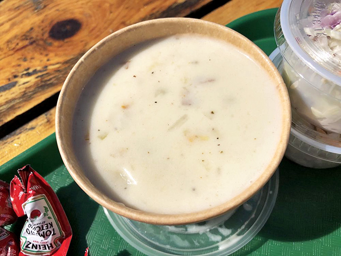 New England in a bowl&mdash;creamy clam chowder that whispers tales of foggy harbors and generations of fishermen.