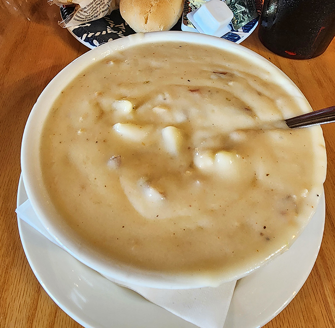 Behold the legendary clam chowder—creamy, dreamy, and packed with tender clams. This bowl has launched a thousand road trips across Ohio.