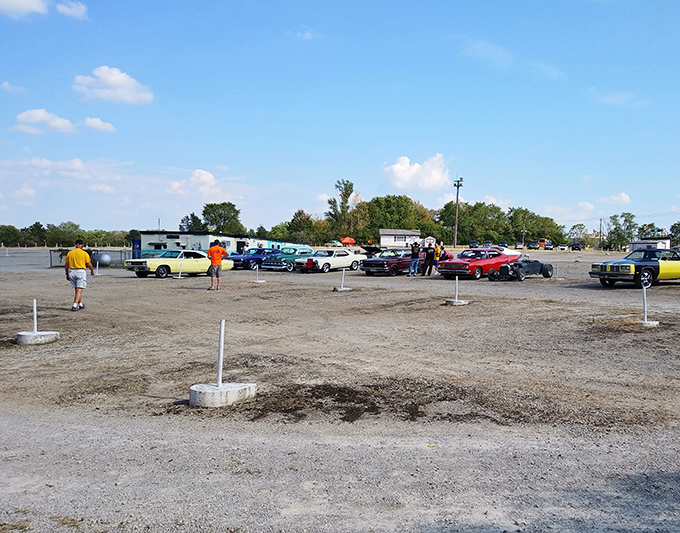 Classic cars find their spiritual home at the drive-in, where vintage chrome gleams under the same sky that witnessed their heyday.