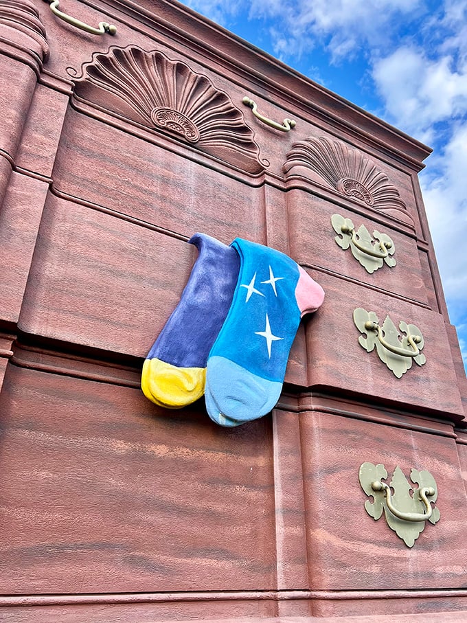 The craftsmanship is no joke&mdash;intricate shell carvings and brass-colored drawer pulls showcase the artistry that made High Point famous. Supersized with style!