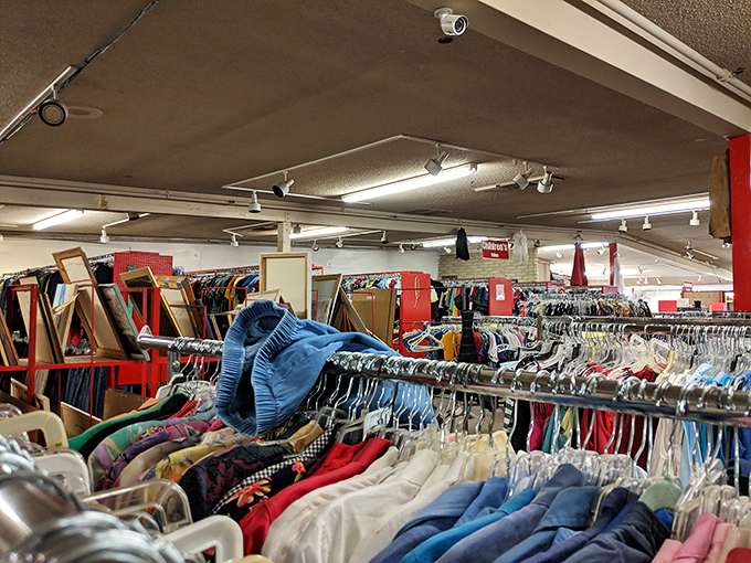 Fashion history on display! Every hanger holds a possibility – from "where have you been all my life?" to "what decade thought this was a good idea?"