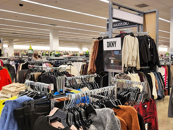 Designer labels without designer prices. DKNY hanging alongside everyday brands is the retail equivalent of flying first class on a coach ticket.