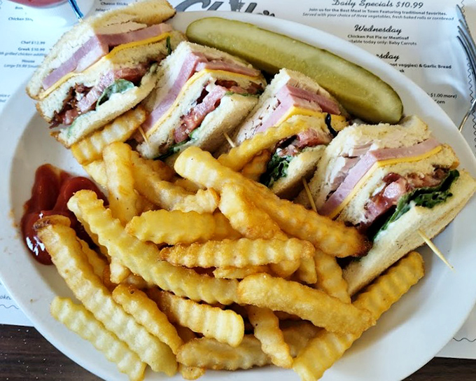 Behold the architectural marvel that is Clyde's club sandwich&mdash;a three-tiered testament to the fact that classics become classics for a reason. 