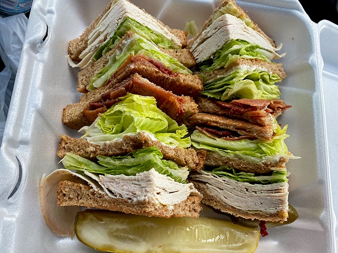 The club sandwich at Pann's doesn't just stack ingredients&mdash;it architects them into a skyscraper of satisfaction that requires both hands and zero shame.