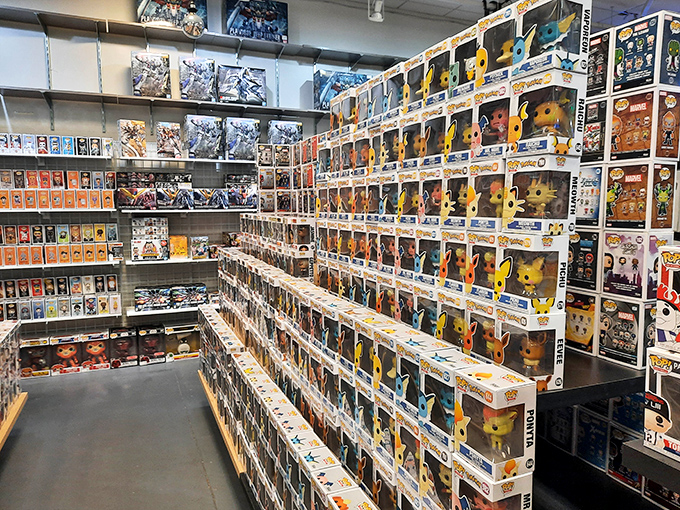 Pop culture paradise! Where collectors can score Funko figures without explaining to their spouse why they need another Baby Yoda.