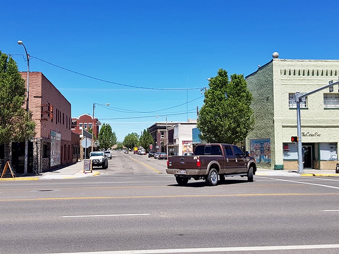 Historic brick buildings standing strong since your grandparents' first date, still serving the community with style.
