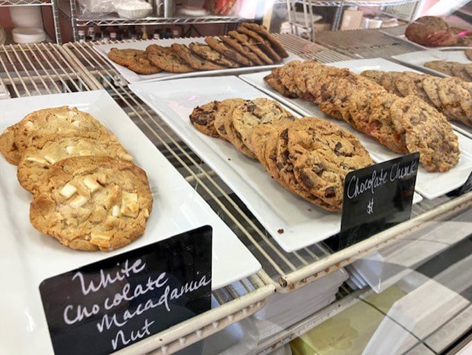 White Chocolate Macadamia Nut cookies alongside classic Chocolate Chunk&mdash;proof that sometimes the hardest choices are the sweetest ones.