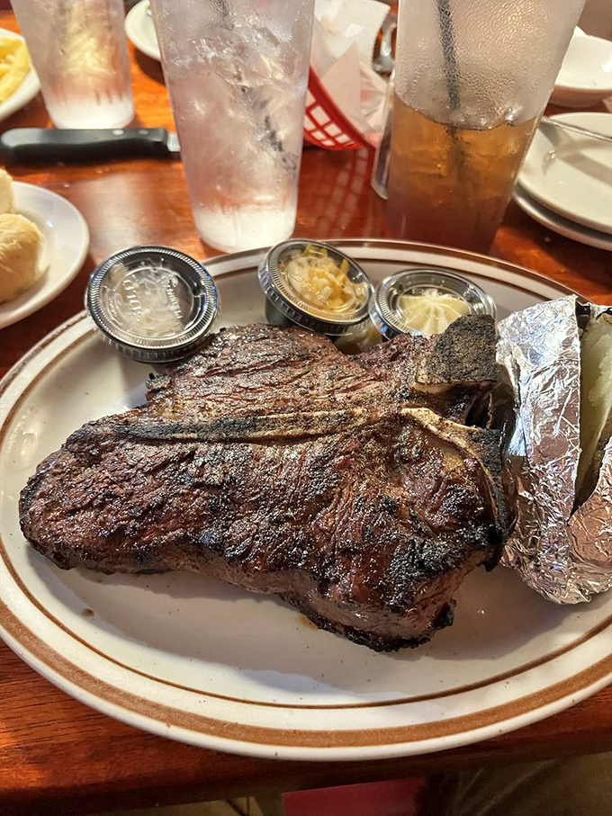 This isn't just a steak&mdash;it's a declaration of deliciousness. The perfect char marks tell you everything you need to know about Frontier's grilling expertise.