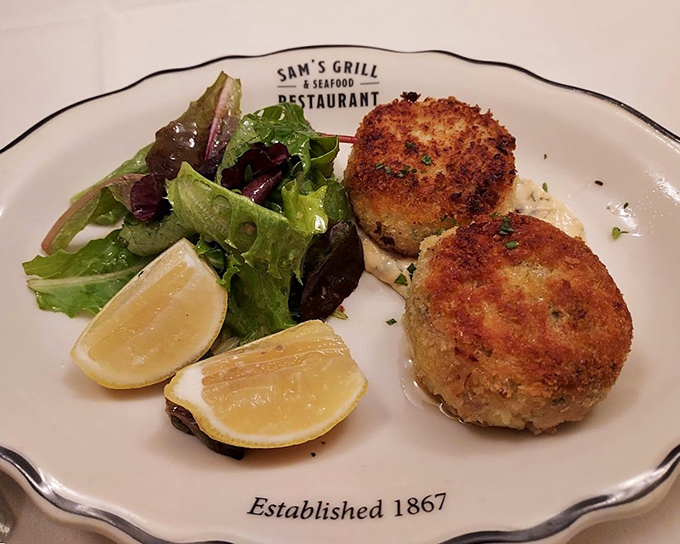 These crab cakes are the Meryl Streep of seafood—consistently excellent, minimal filler, and deserving of every accolade they've received since 1867.
