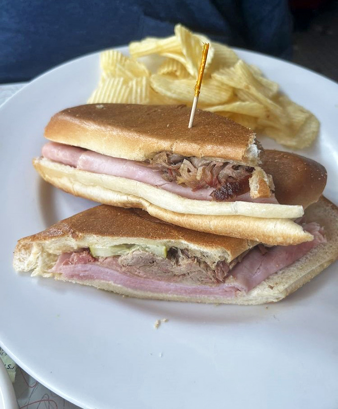 The legendary Cuban sandwich&mdash;crispy yet tender, with house-roasted pork, ham, Swiss cheese, pickles, and mustard&mdash;is worth crossing county lines for.
