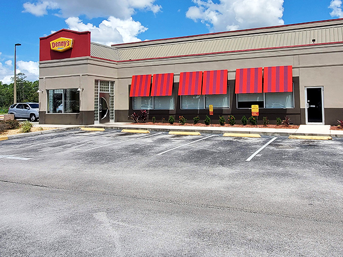 Even retirees need a 2 AM Grand Slam sometimes! This Denny's serves as Lake Wales' unofficial community center where early bird specials meet late-night conversations. 