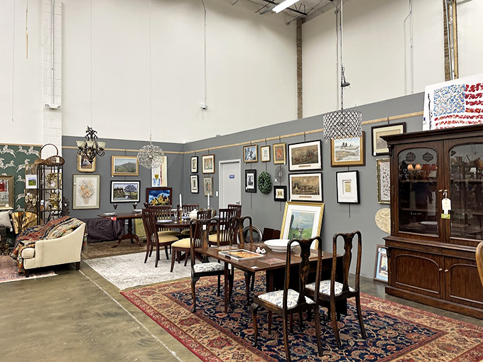 "Gallery walls and elegant dining sets create little islands of sophistication. Dinner parties just got more interesting without breaking the bank."