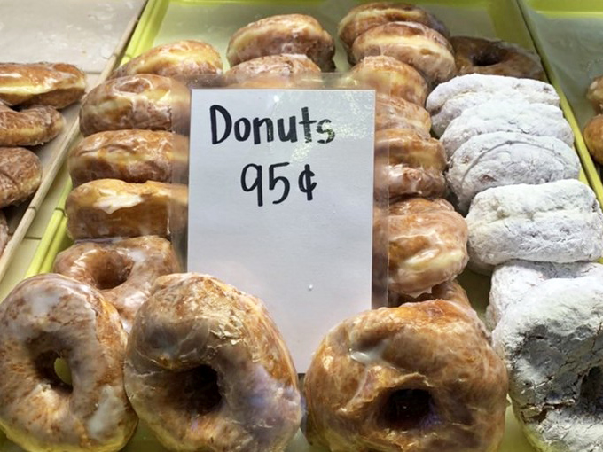 Glazed perfection at 95 cents? These donuts aren't just a bargain &ndash; they're practically committing highway robbery against your taste buds.