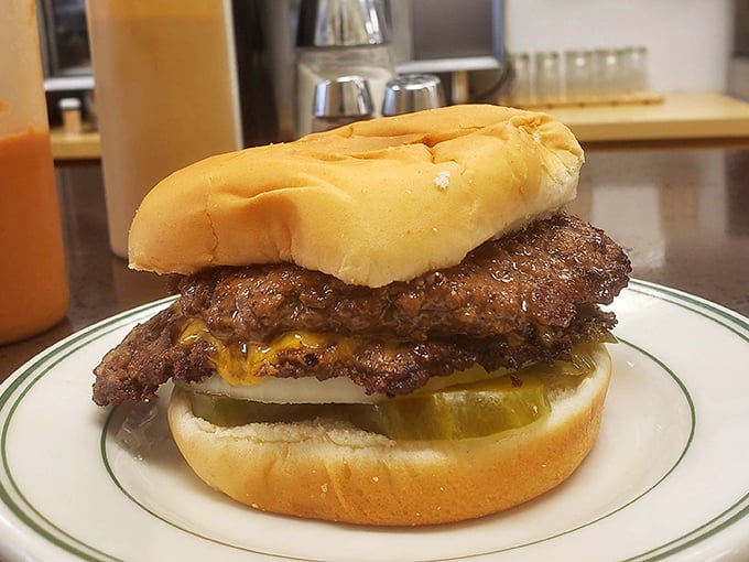 This double cheeseburger isn't trying to win a beauty pageant&mdash;it's too busy winning your heart with that perfect meat-to-cheese ratio. 
