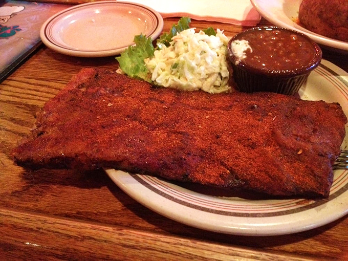 Memphis on a plate: that glorious dry-rubbed rack with its sunset-colored spice crust is the reason people make pilgrimages to Tennessee.