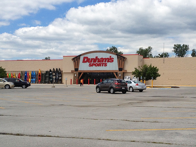 Dunham's Sports: where small-town Ohio proves you don't need big city square footage to find that perfect fishing rod or Buckeyes jersey.