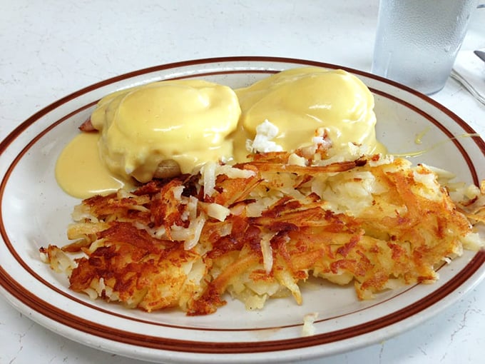 Behold the golden masterpiece: eggs Benedict so perfect it could make a French chef weep with joy.