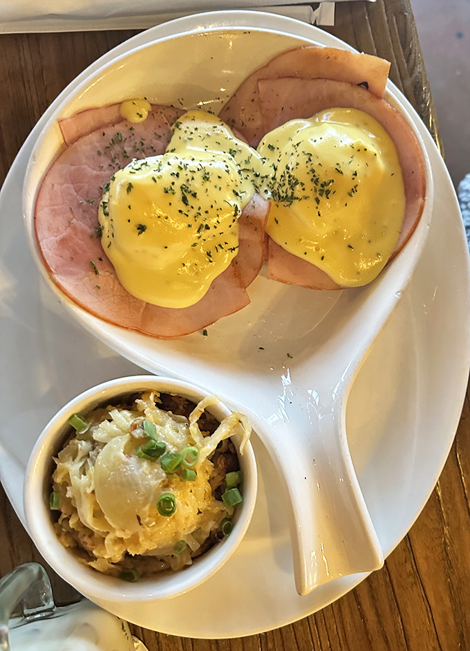 Behold the Classic Benedict in all its glory &ndash; two perfectly poached eggs wearing hollandaise like a silky golden cape.