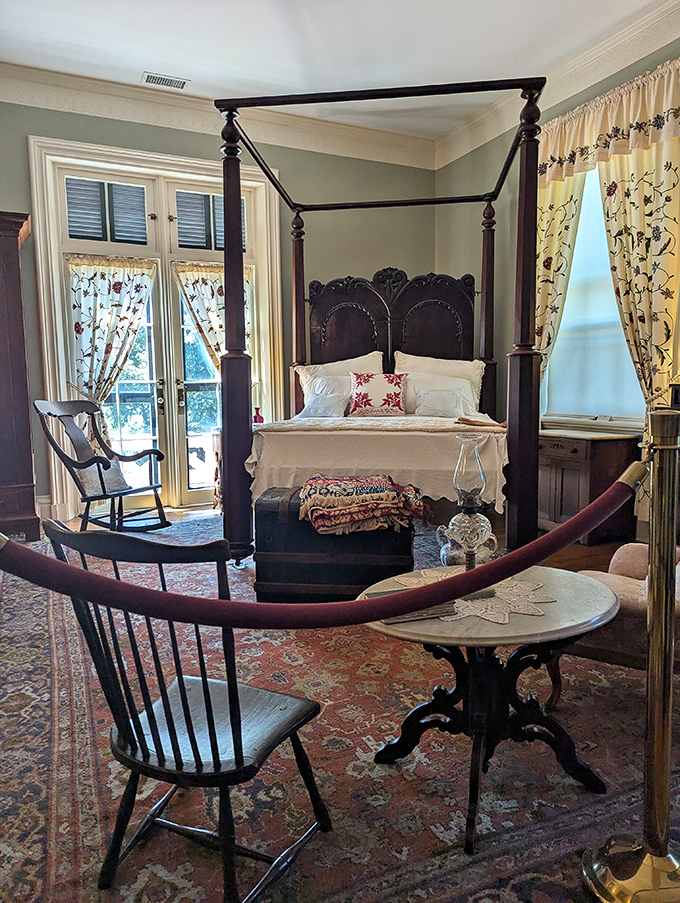 The four-poster bed that makes your California King look like a cot at summer camp. Sweet Victorian dreams guaranteed, ghost encounters extra.