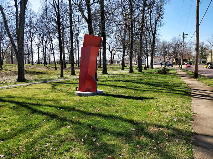 Public art that doesn't require a museum admission fee or pretentious explanation. Just a splash of color in a green space where neighbors actually say hello.