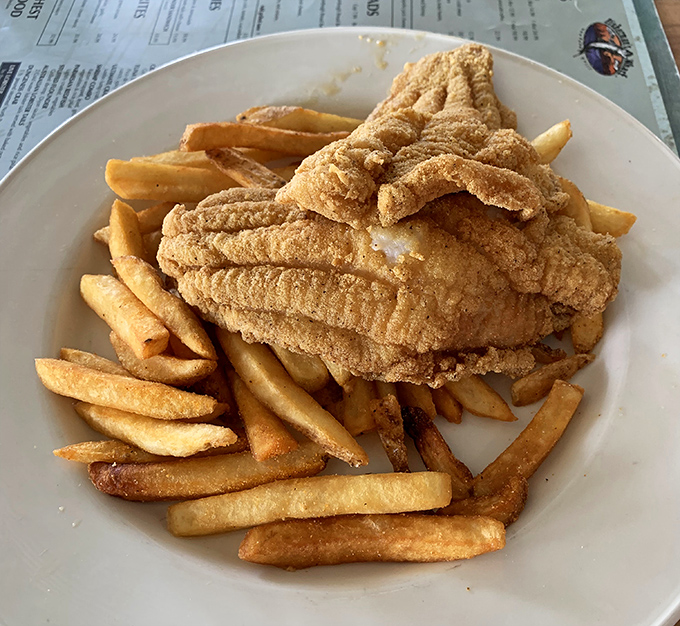 Golden, crispy perfection that makes you wonder why you ever eat anything else. The fish practically high-fives your taste buds.