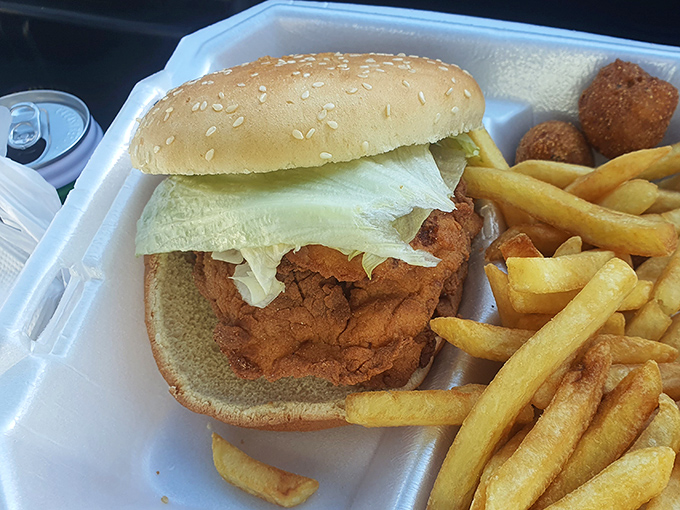 The star of the show: a perfectly fried fish sandwich that makes fancy restaurant fare seem like unnecessary theatrics.