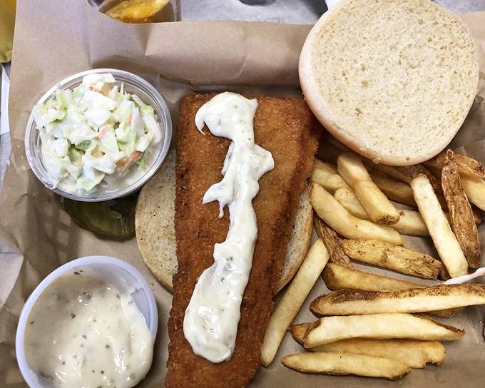 This fish sandwich isn't trying to impress food critics&mdash;it's trying to make you happy. Mission accomplished with that golden crust and fresh slaw.
