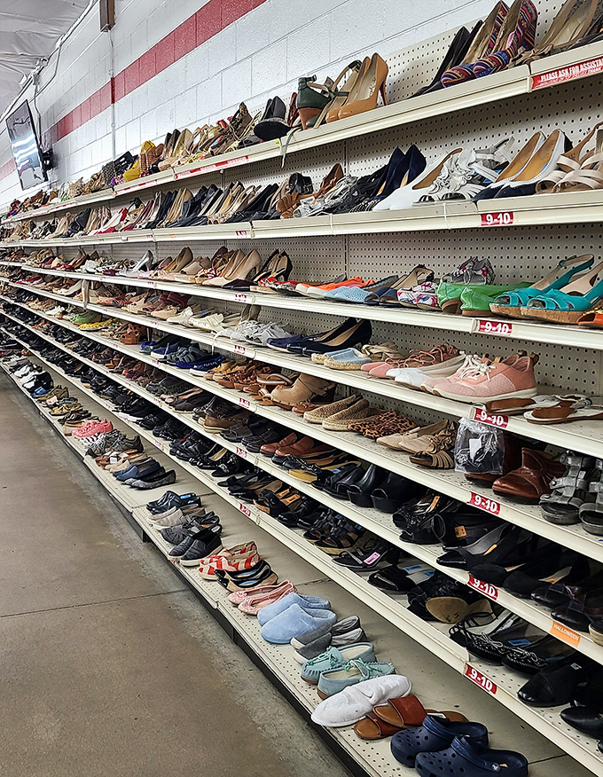 The Cinderella moment happens here &ndash; rows upon rows of footwear waiting for their perfect match.