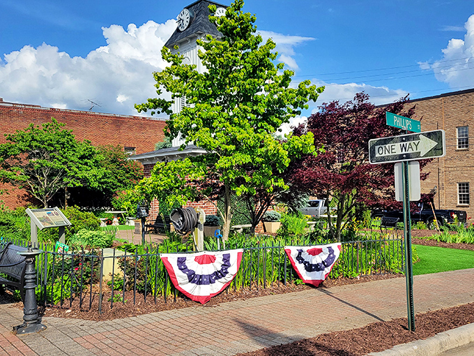 The red brick buildings of Franklin's historic district stand as a testament to architecture from an era when buildings were built to last, not just to impress Instagram.