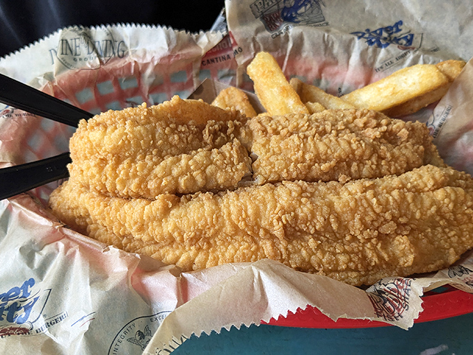 Golden-brown perfection that makes you wonder why you'd ever eat anything else. This catfish didn't sacrifice itself in vain.
