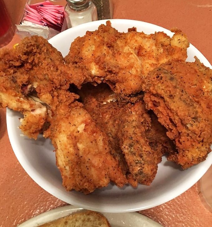 Golden-brown perfection that makes Colonel Sanders look like an amateur. This chicken doesn't just set the bar &ndash; it is the bar.