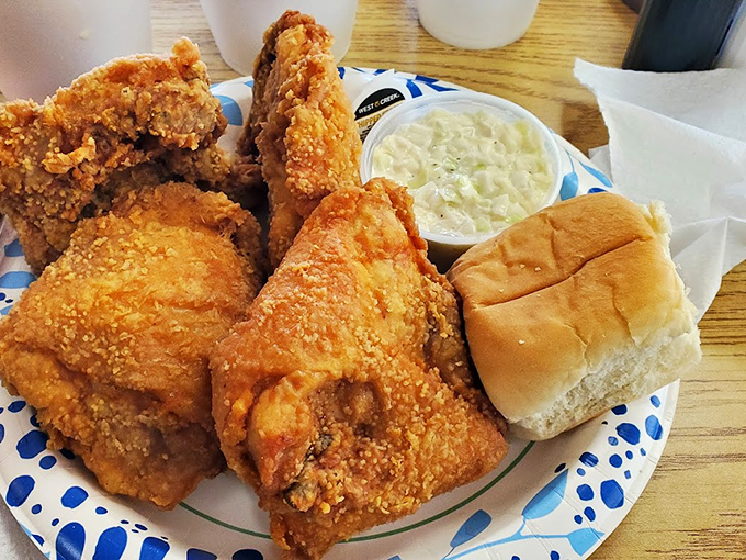 Golden-brown perfection that makes you question every other fried chicken you've ever eaten. That crunch should have its own soundtrack.