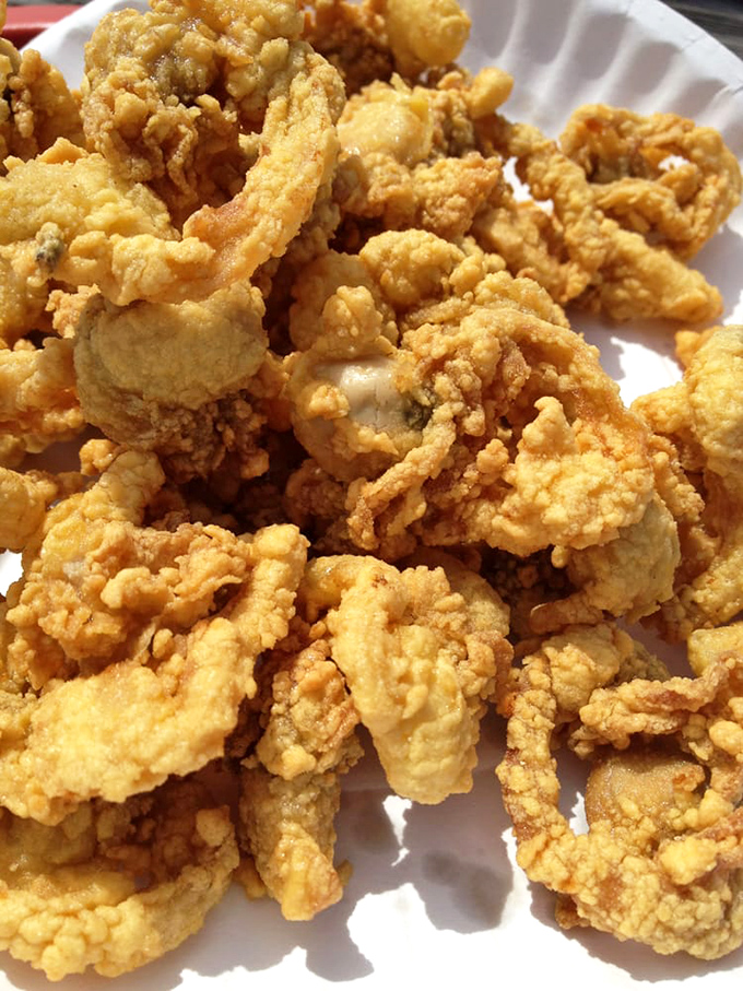 Golden treasures from the deep. These whole-belly clams aren't just fried&mdash;they're transformed into crunchy, briny bites of New England bliss.