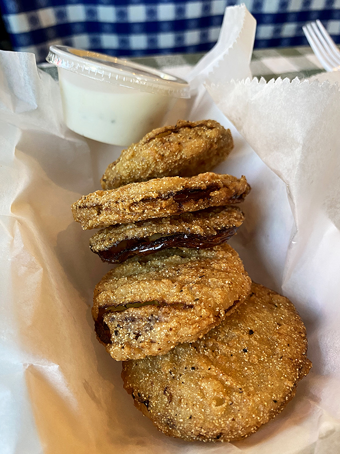Golden-brown discs of tangy perfection. These fried green tomatoes aren't just a side dish &ndash; they're the unsung heroes of Southern cuisine.