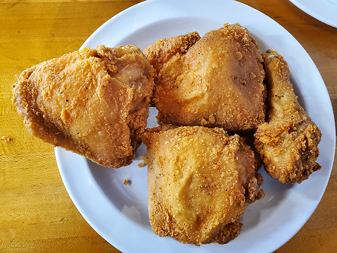 Golden-brown perfection that makes you want to write poetry. This fried chicken doesn't just set the bar&mdash;it is the bar other chicken aspires to reach.