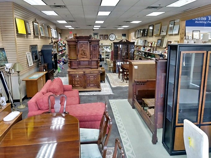 That pink velvet sofa has witnessed more family gatherings than a Thanksgiving turkey &ndash; and survived them all.